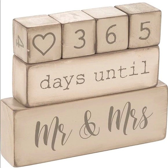 Accessories | Six Piece Wooden Wedding Countdown Blocks | Poshmark